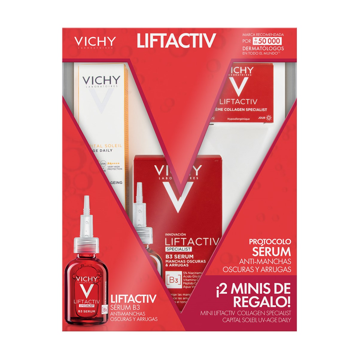 Vichy Kit Liftactiv B3 Sérum 30ml + Liftactiv Collagen Specialist 15ml ...